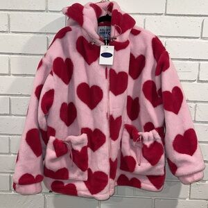 Aelfric Eden | Tops | Fuzzy Heart Teddy Bear Sherpa Snuggie Blanket ...